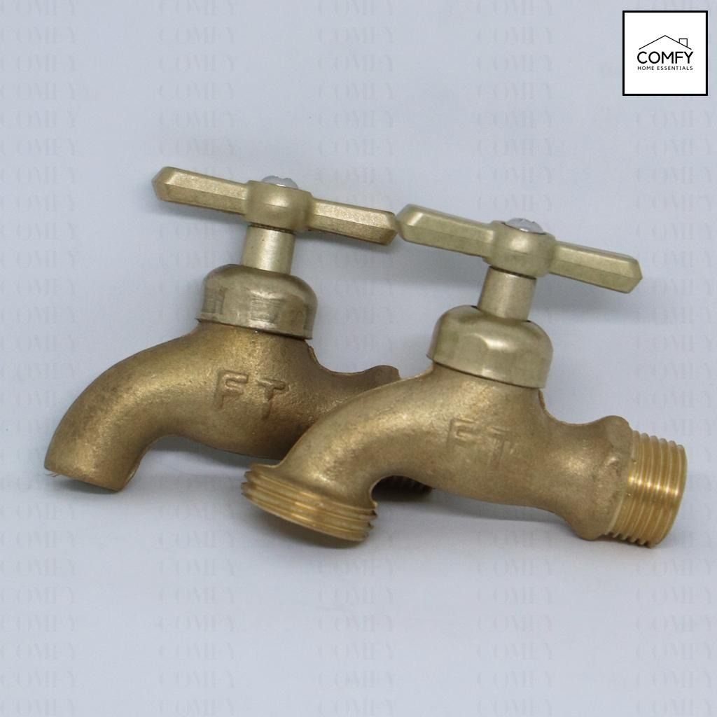 Brass Body Heavy Duty Copper Outdoor Garden Faucet Plain Bibb Hose Bibb ...