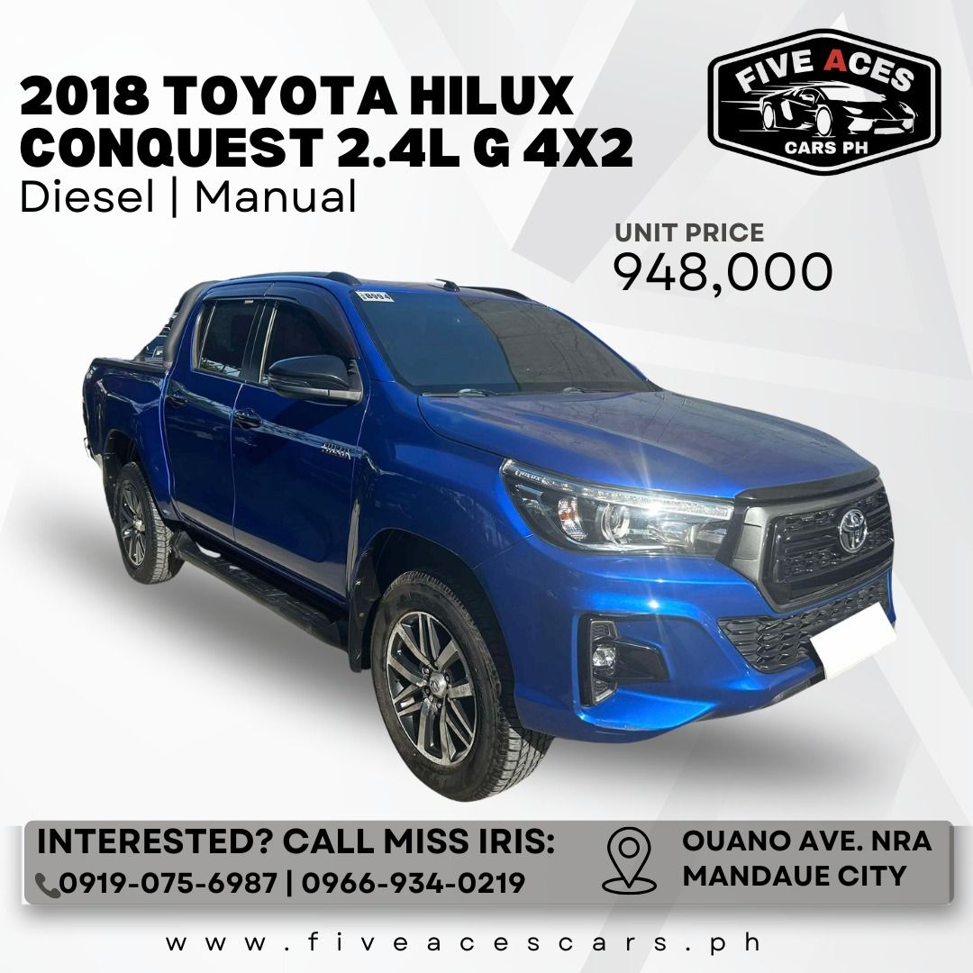 cebu 2018 Toyota Hilux Conquest 4x2 G Automatic Transmission 49tkms ...