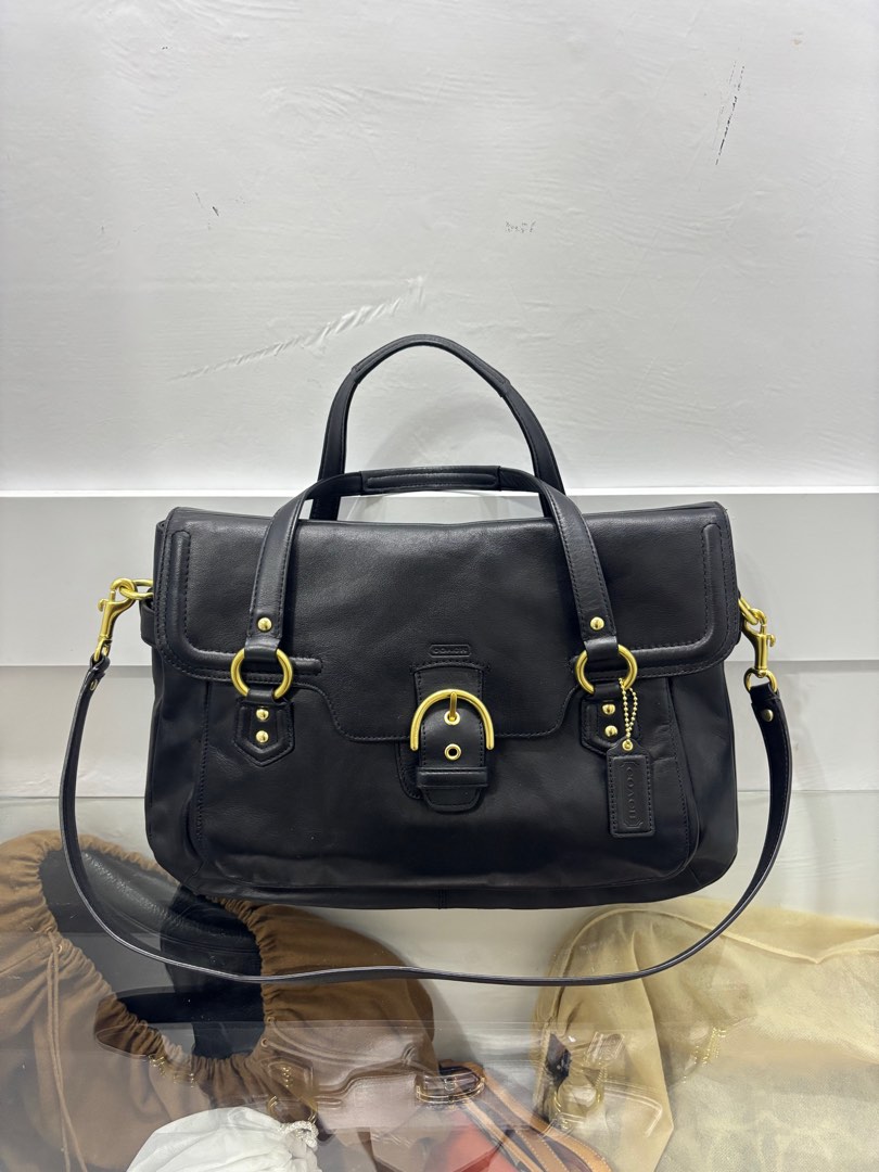Coach Leather Two way, Luxury, Bags & Wallets on Carousell