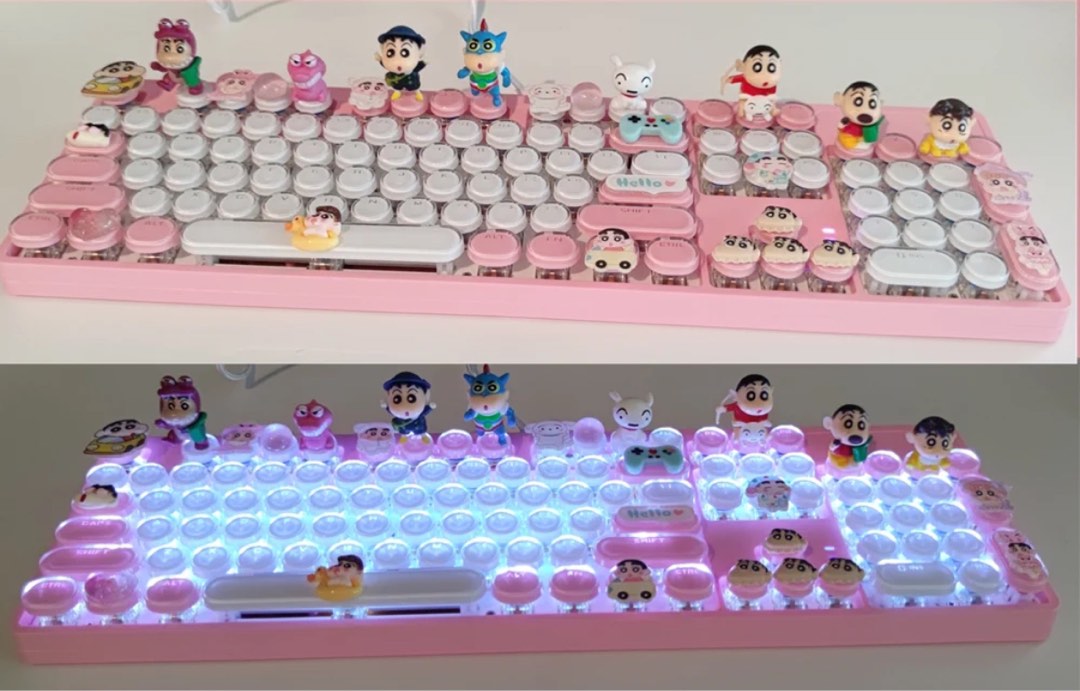 Crayon Shin Chan 蜡笔小新 Wired Gaming Mechanical Keyboard, Computers ...