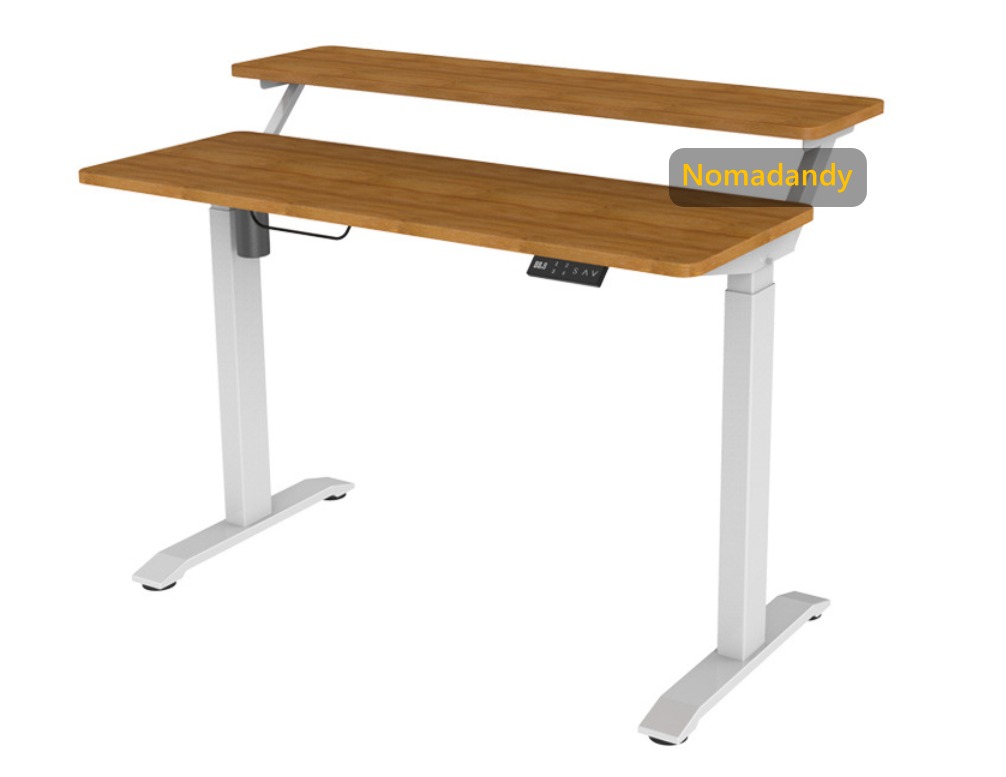 Double Table Top Standing Desk 120cm Motorized Table, Furniture & Home ...