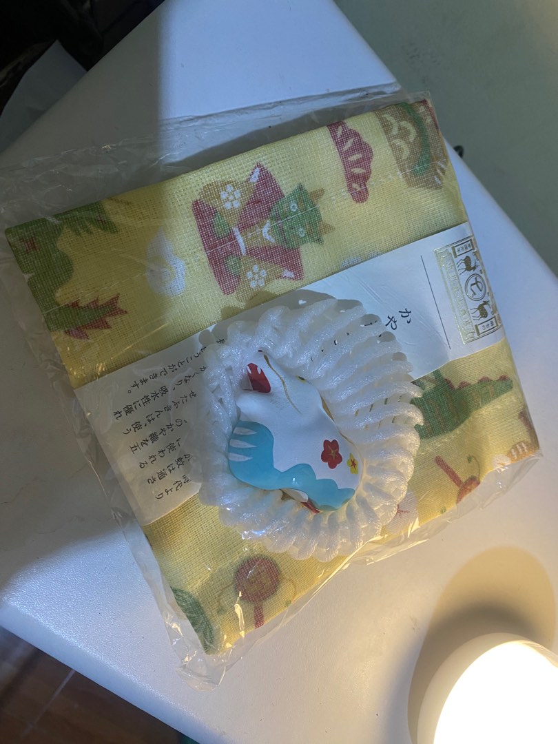 Dragon kitchen dish cloth gift set with special dragon figurine ...