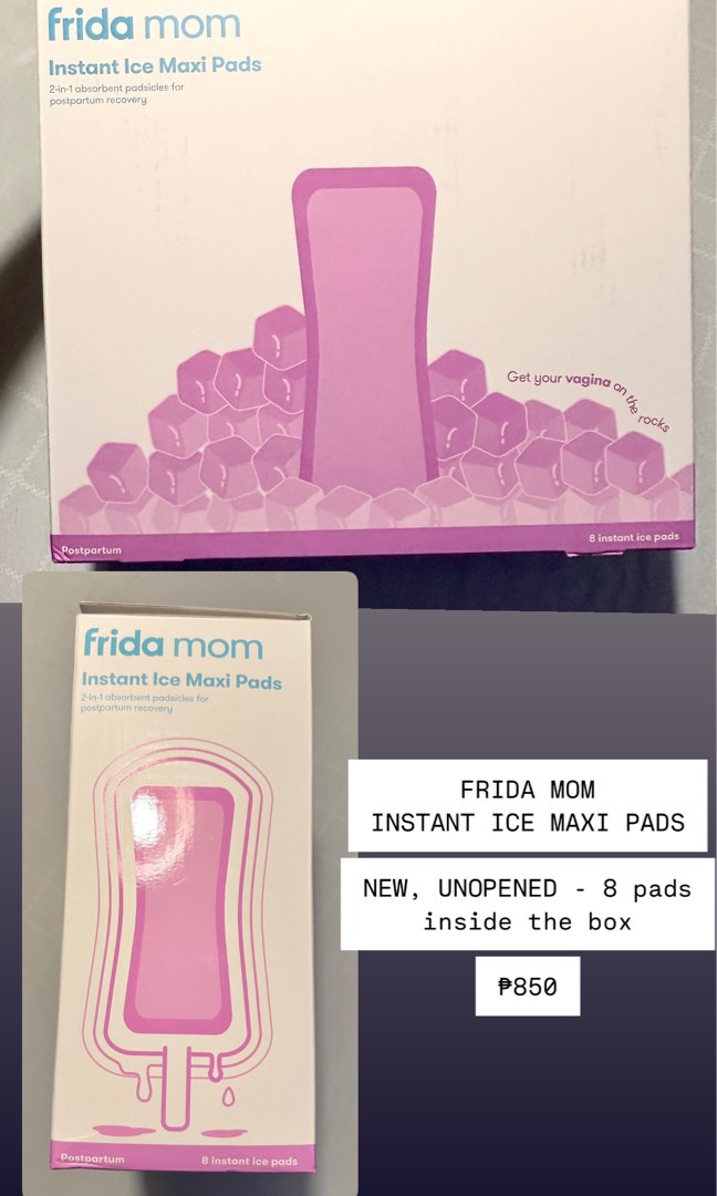 Frida Mom Instant Ice Maxi Pads, Health & Nutrition, Medical Supplies ...