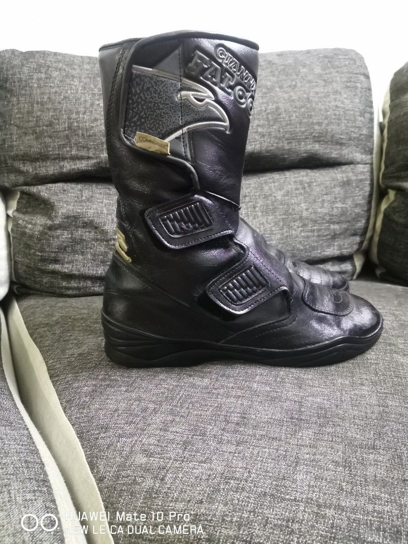 Gianni Falco Motorcycle High-cut Boots 10uk 44eur, Men's Fashion ...