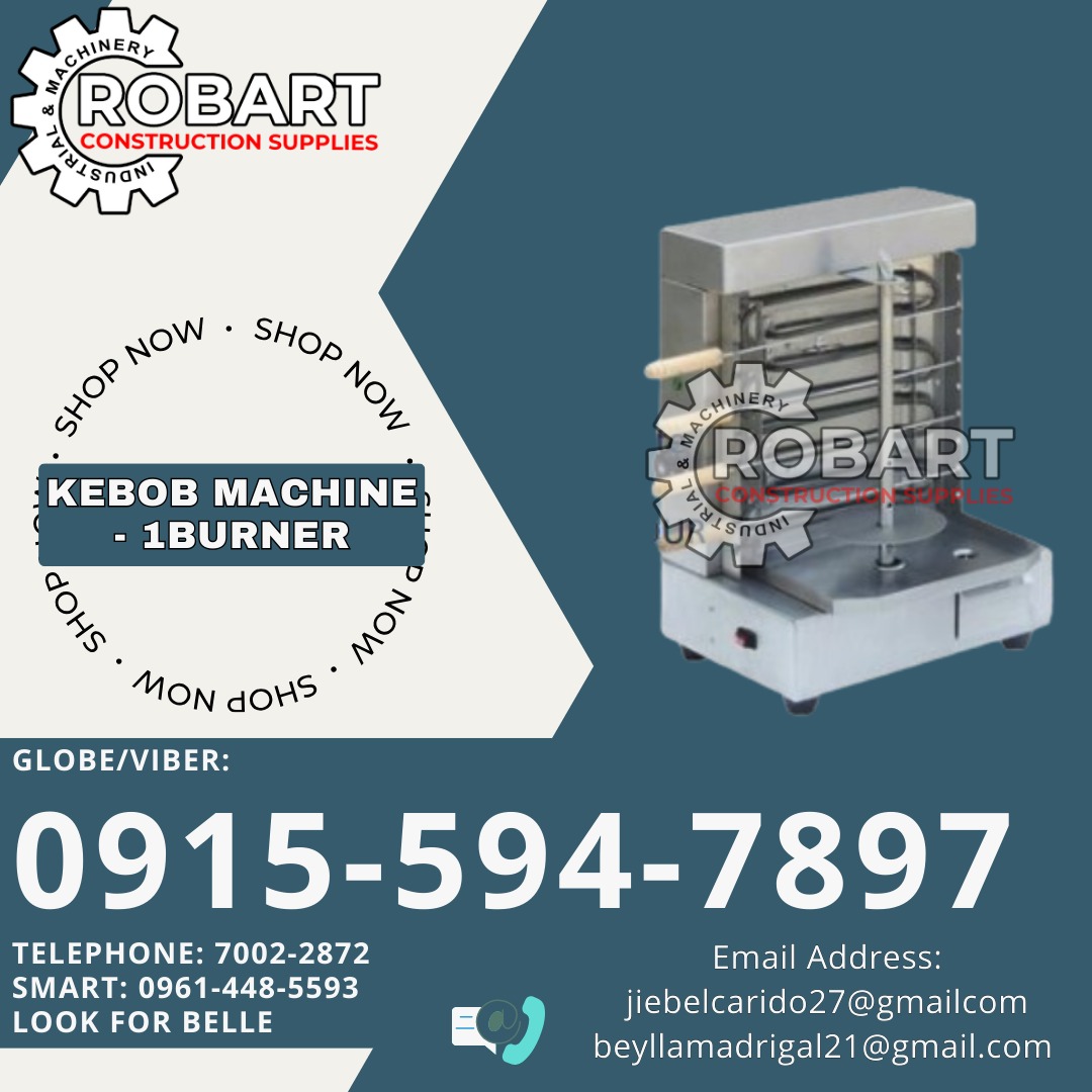 KEBOB MACHINE - 1Burner, Commercial & Industrial, Construction Tools ...