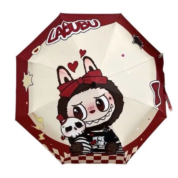LABUBU AUTOMATIC UMBRELLA, Hobbies & Toys, Travel, Umbrellas on Carousell