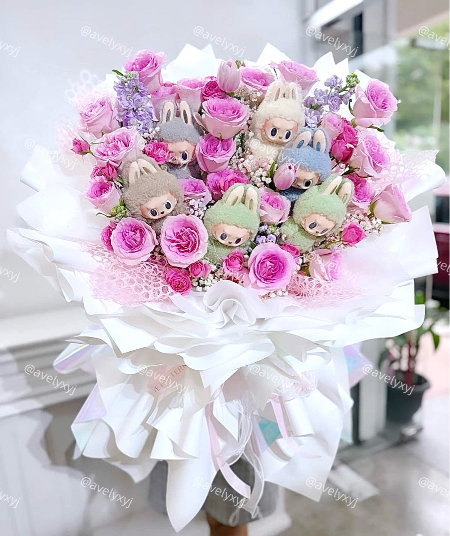 LABUBU Flower Bouquet V1 or V2 original authentic, Hobbies & Toys ...