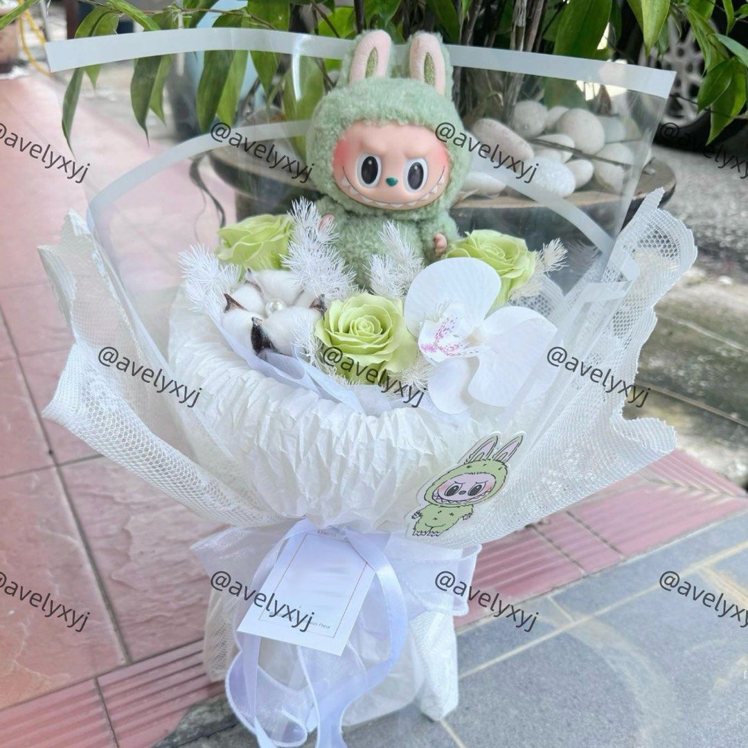 Labubu flower bouquet V1 V2 original authentic, Hobbies & Toys ...