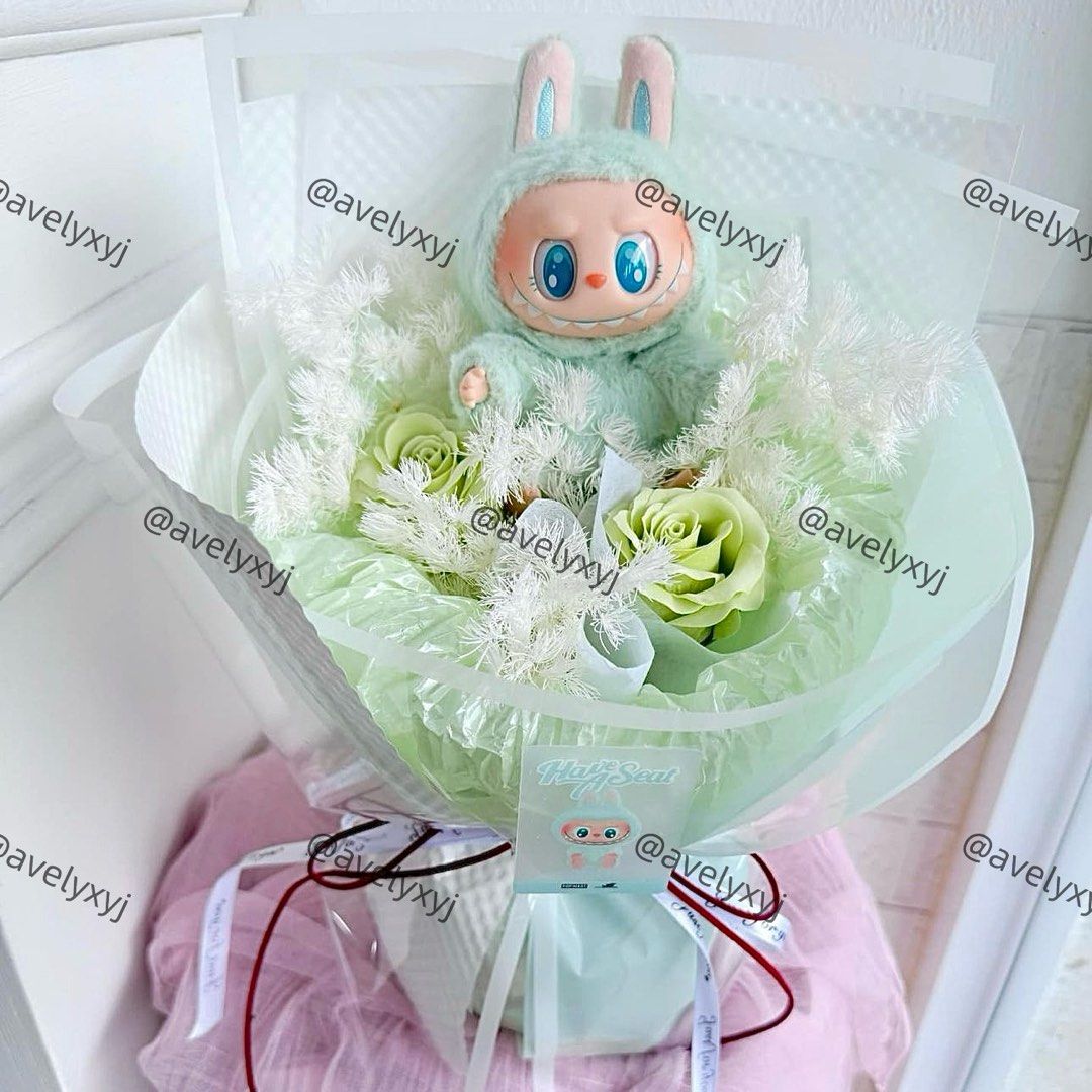 Labubu flower bouquet V1 V2 original authentic, Hobbies & Toys ...