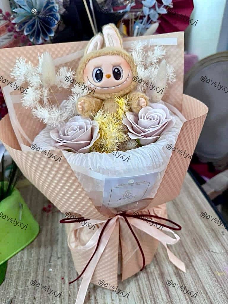 Labubu flower bouquet V1 V2 original authentic, Hobbies & Toys ...