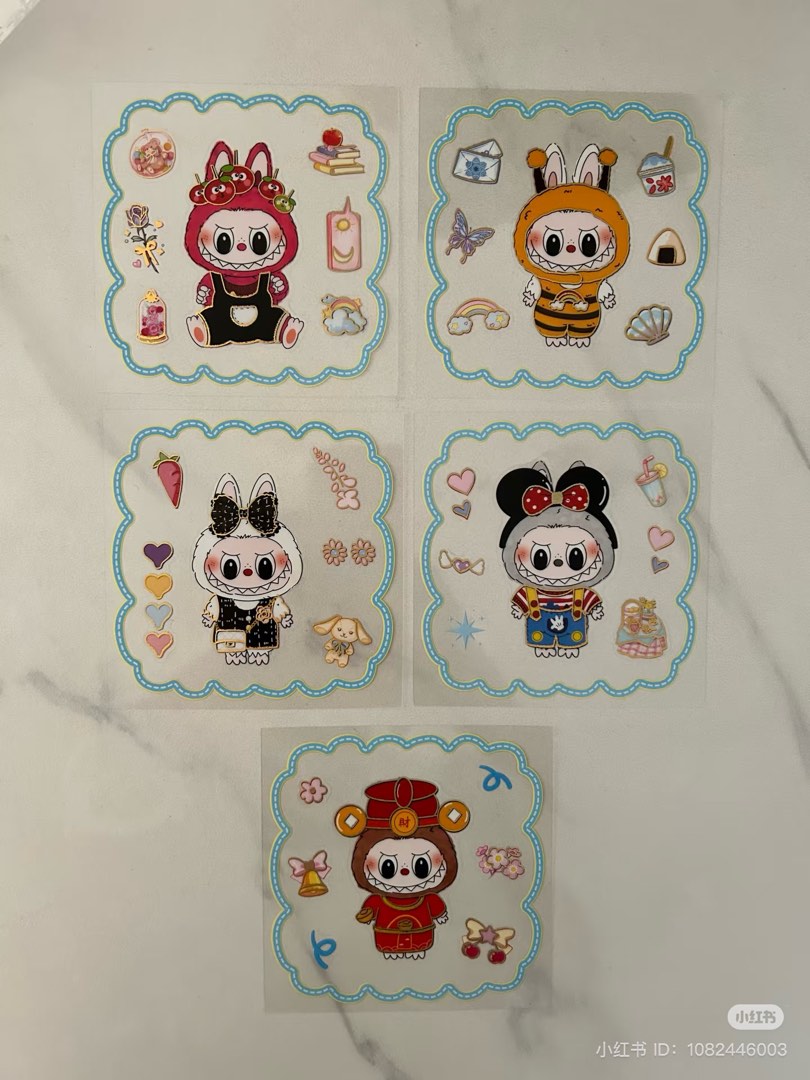 Labubu stickers, Hobbies & Toys, Stationery & Craft, Handmade Craft on ...