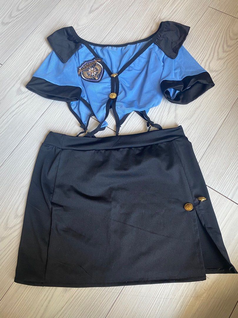 LINGERIE POLICE UNIFORM ROLEPLAY, Women's Fashion, New Undergarments ...