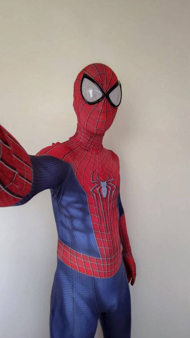 Men Halloween TASM 2 Spiderman Cosplay Costume Superhero Zentai Suit ...