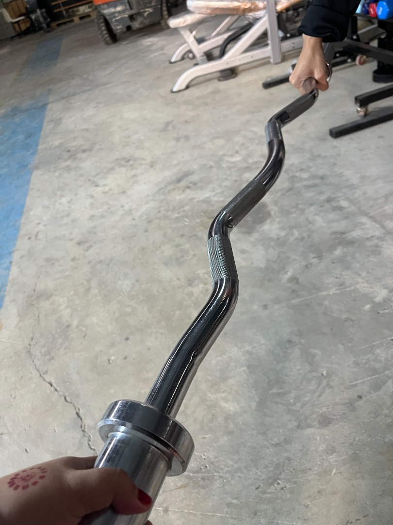 OLYMPIC EZ BAR CURL Gym Equipment Besi Barbell, Sports Equipment, Other ...
