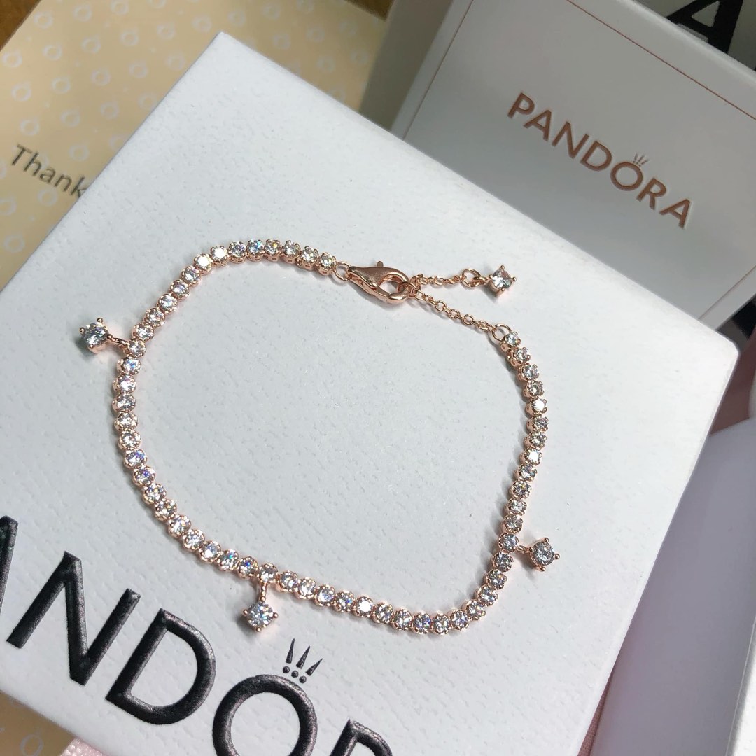 Pandora Tennis drops bracelet, Women's Fashion, Jewelry & Organizers ...