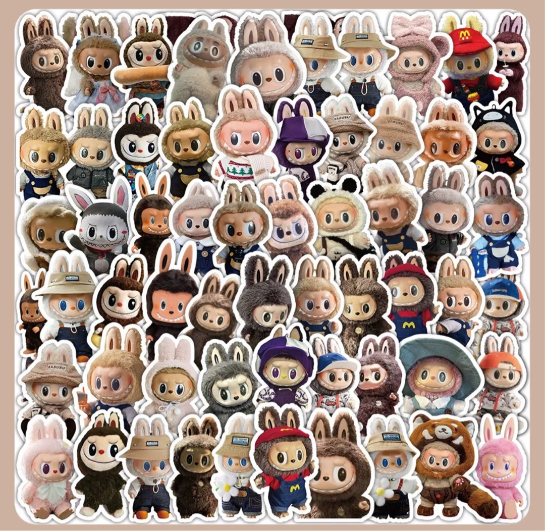 [Ready Stock] 62PCS/Pack of The Monsters LABUBU Cute Stickers(Design 2 ...