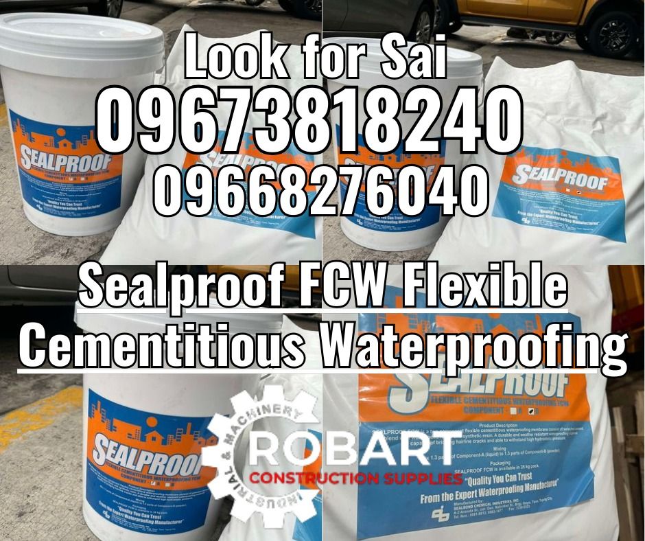 Sealproof FCW Flexible Cementitious Waterproofing, Commercial & Industrial, Construction Tools ...