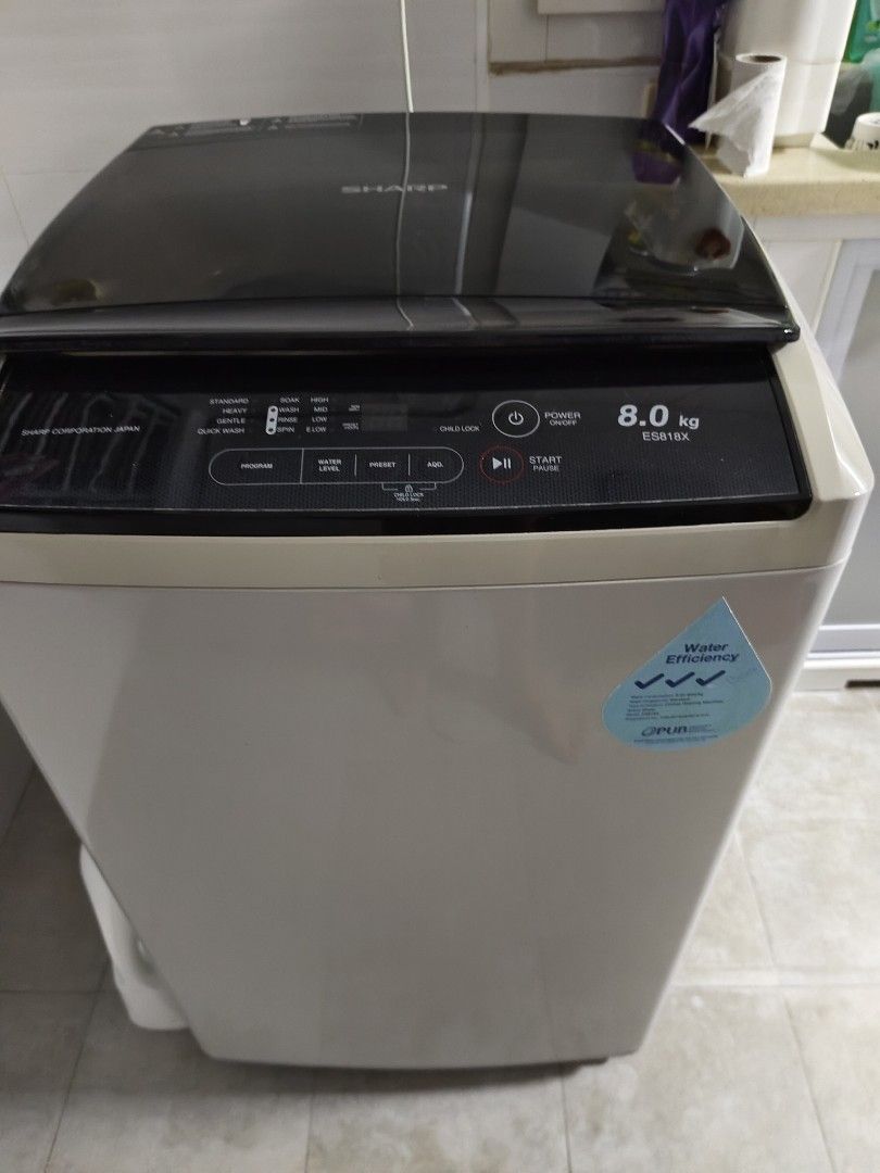 Sharp top load washing machine, TV & Home Appliances, Washing Machines ...