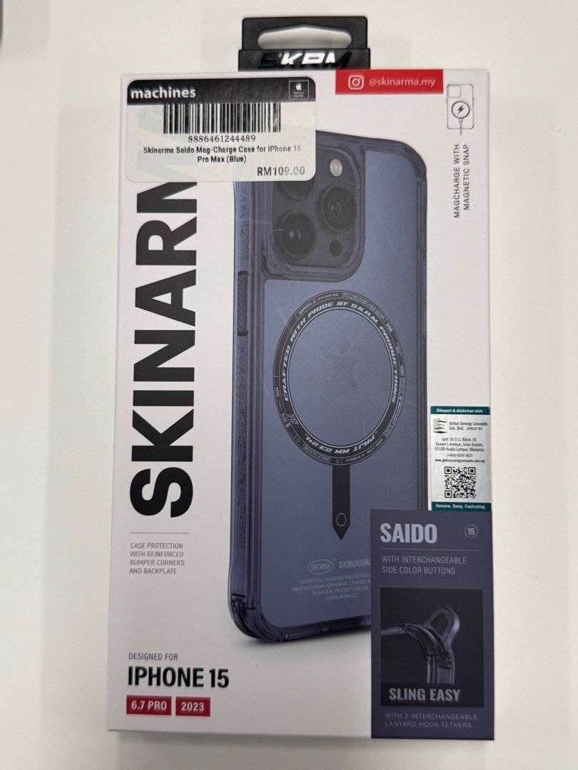 Skinarma Seldo Mag-Charge iPhone 15 Pro Max case blue, Mobile Phones ...