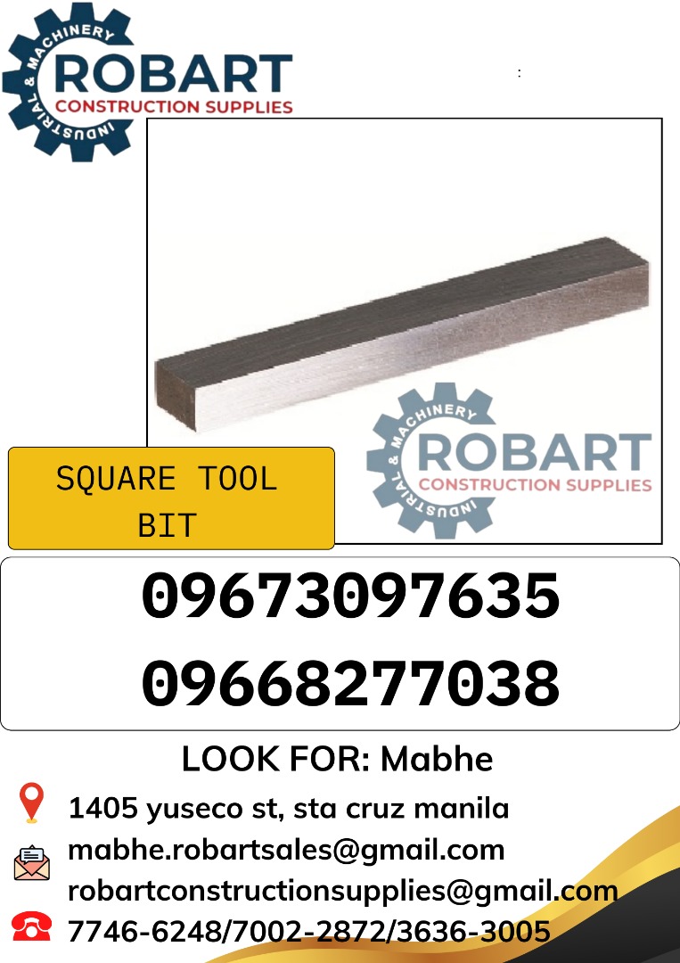 SQUARE TOOL BIT, Commercial & Industrial, Construction Tools & Equipment on Carousell