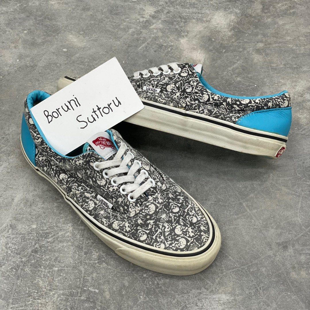 Stussy x Vans Vault Era LX Skull UK9 US10 Black White Rare, Men's Fashion, Footwear, Sneakers on ...