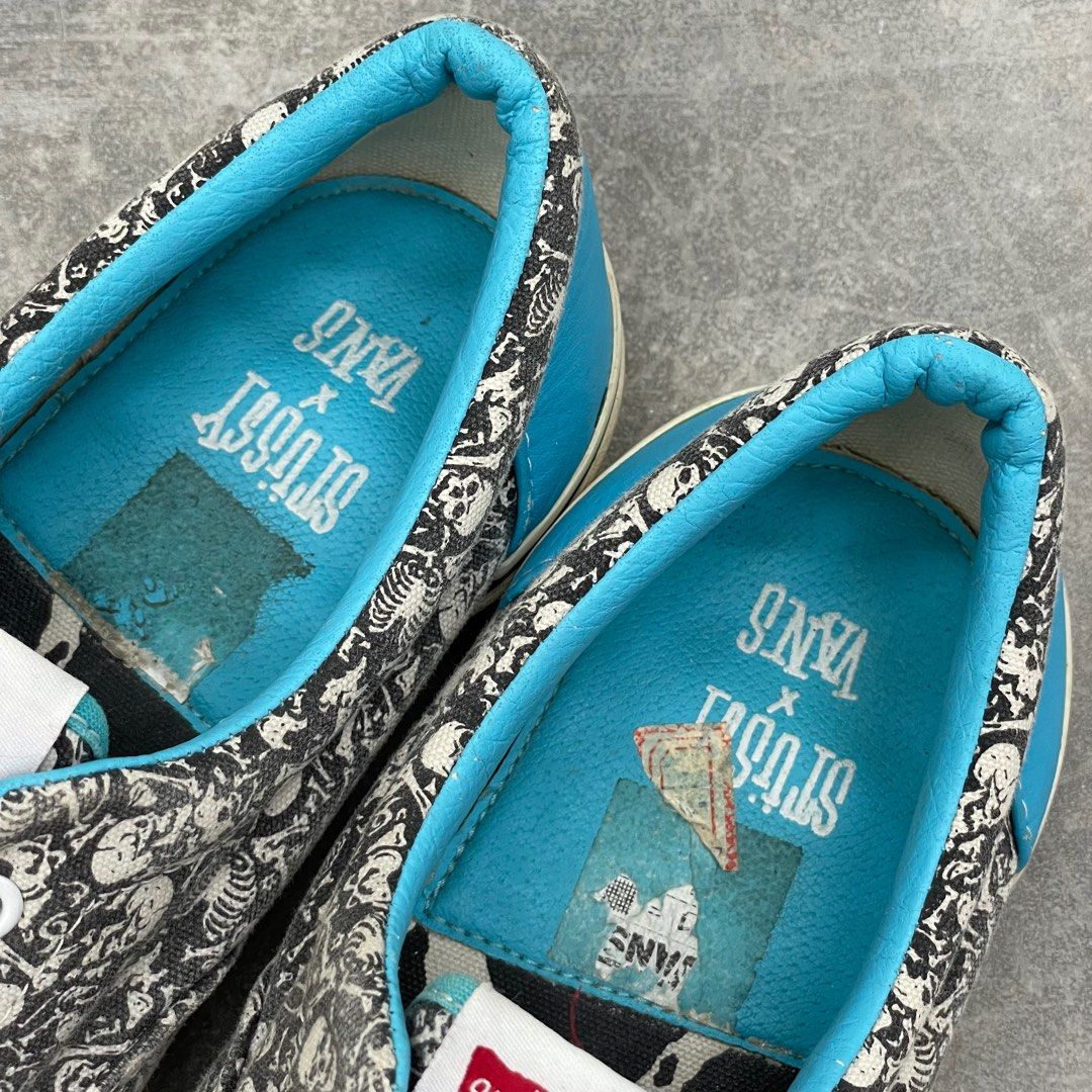 Stussy x Vans Vault Era LX Skull UK9 US10 Black White Rare, Men's ...