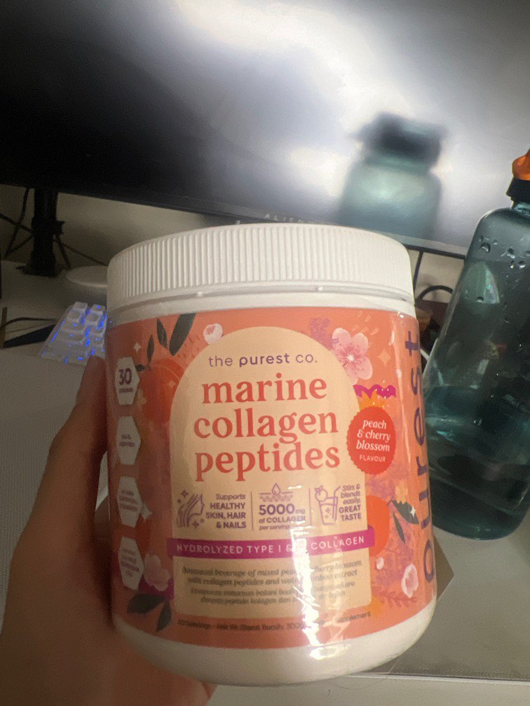 The Purest Co Marine Collagen Peptides - Peach and cherry Blossom ...
