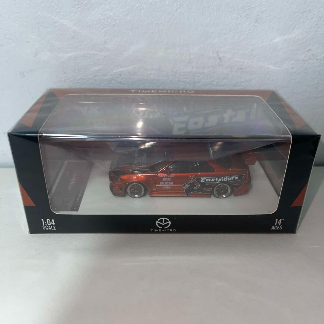 Time Micro 1/64 Scale Skyline GT-R R34 Nismo Z-Tune Open-Hood Visible ...