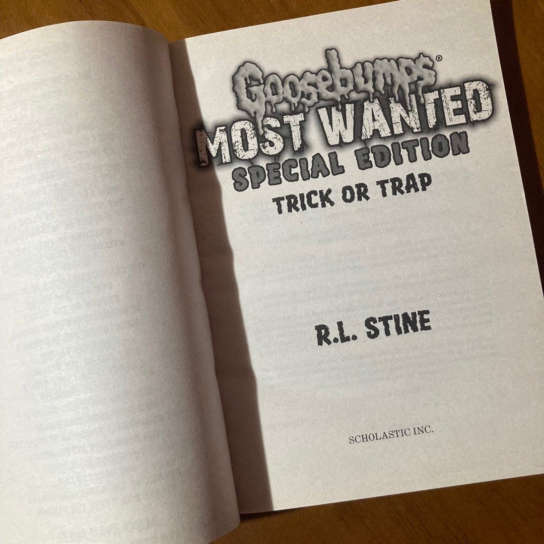 Trick Or Trap by R. L. Stine (Goosebumps Most Wanted / Special Edition ...