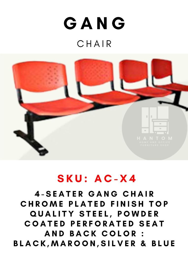 TYPES OF GANG CHAIR, Furniture & Home Living, Furniture, Other Home ...