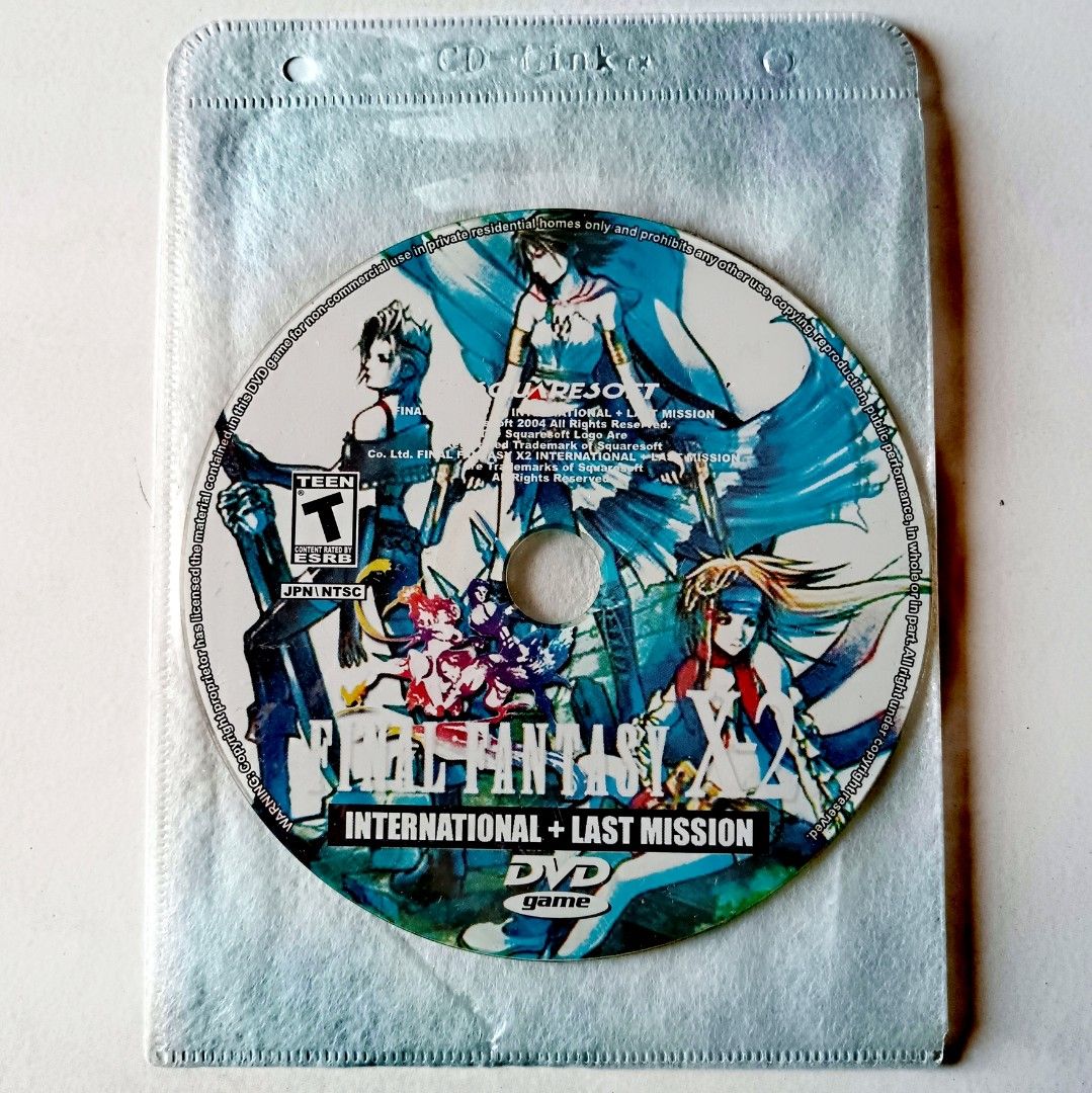 VINTAGE CLASSIC PLAYSTATION 2 DVD GAMES Final Fantasy X-2 International + Last Mission, Video ...