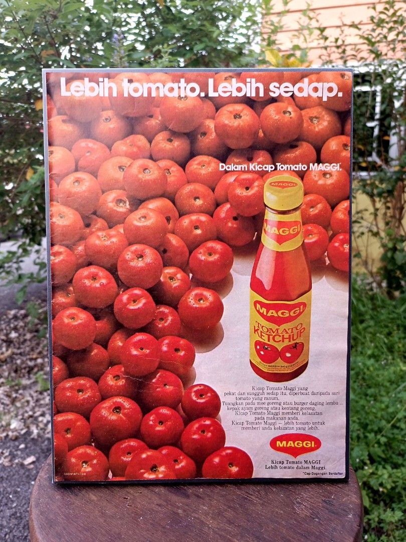 Vintage Frame Poster Maggi Sos Tomato, Hobbies & Toys, Collectibles ...