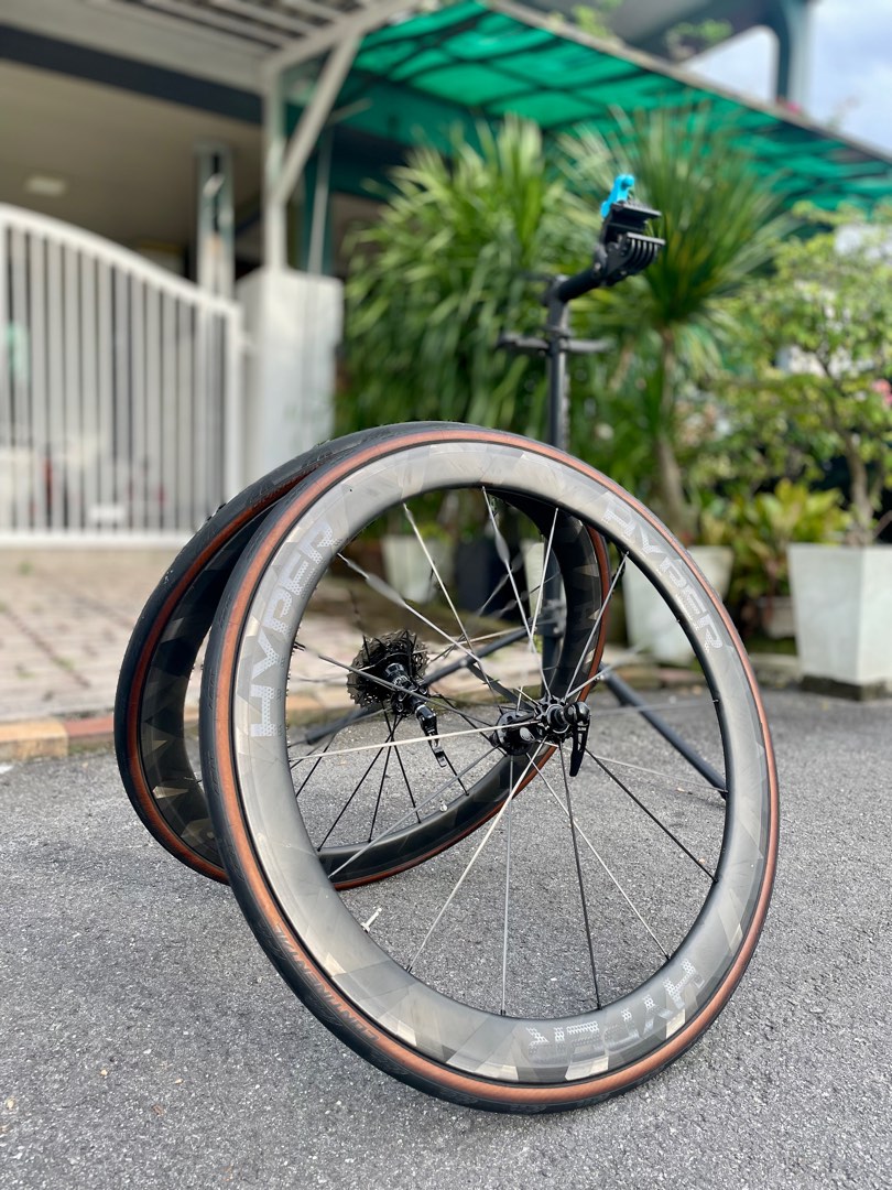 Winspace Hyper 50mm Rim Brake with GP5000 Transparent, Sports Equipment ...