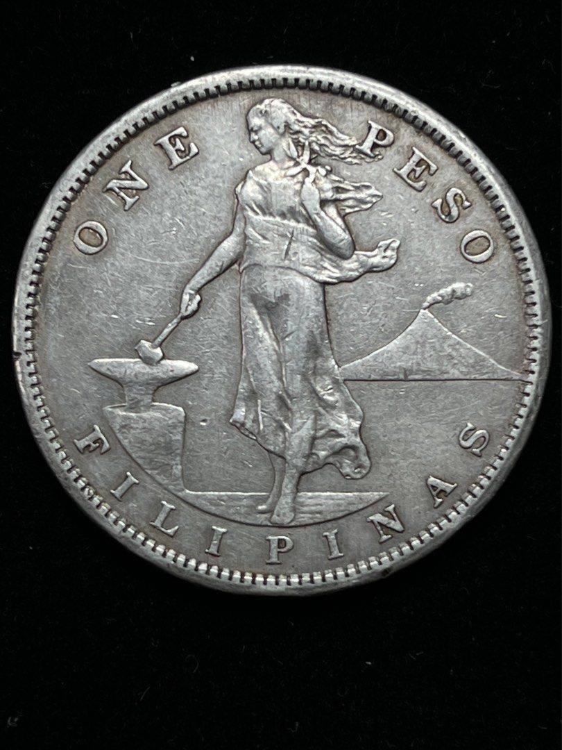 1908 One Peso Vintage Philippines US Sovereignty 75 percent Silver ...