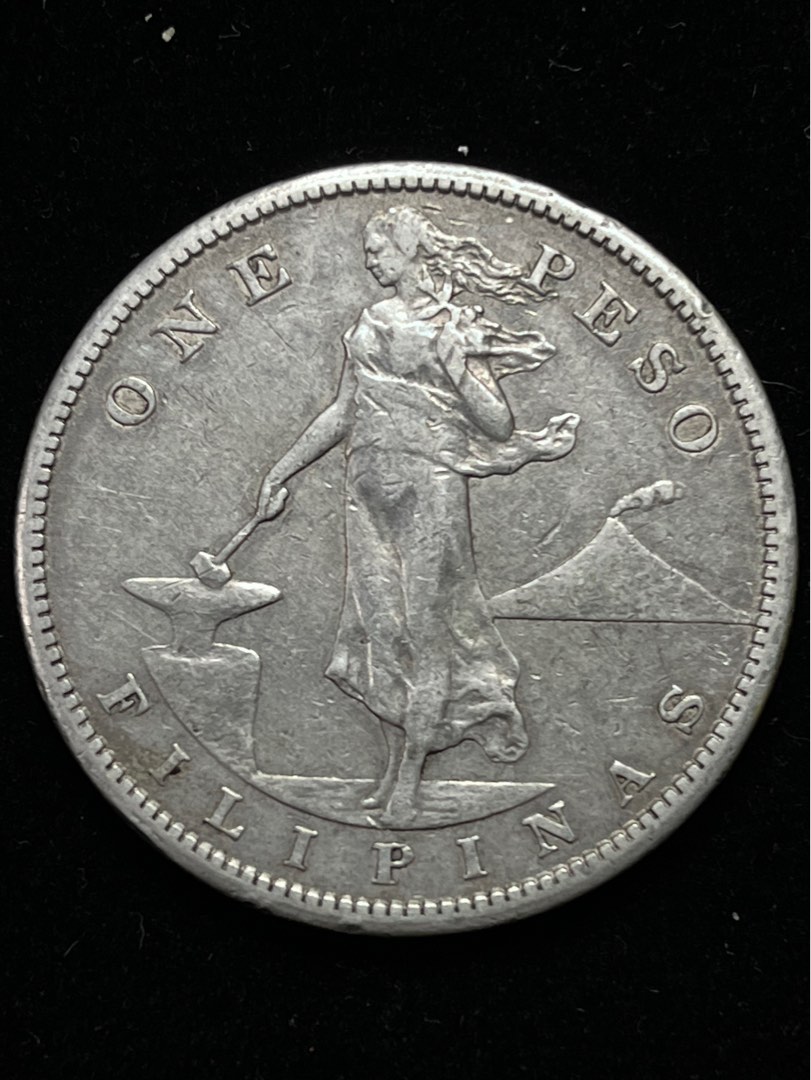 1908 One Peso Vintage Philippines US Sovereignty 75 percent Silver ...