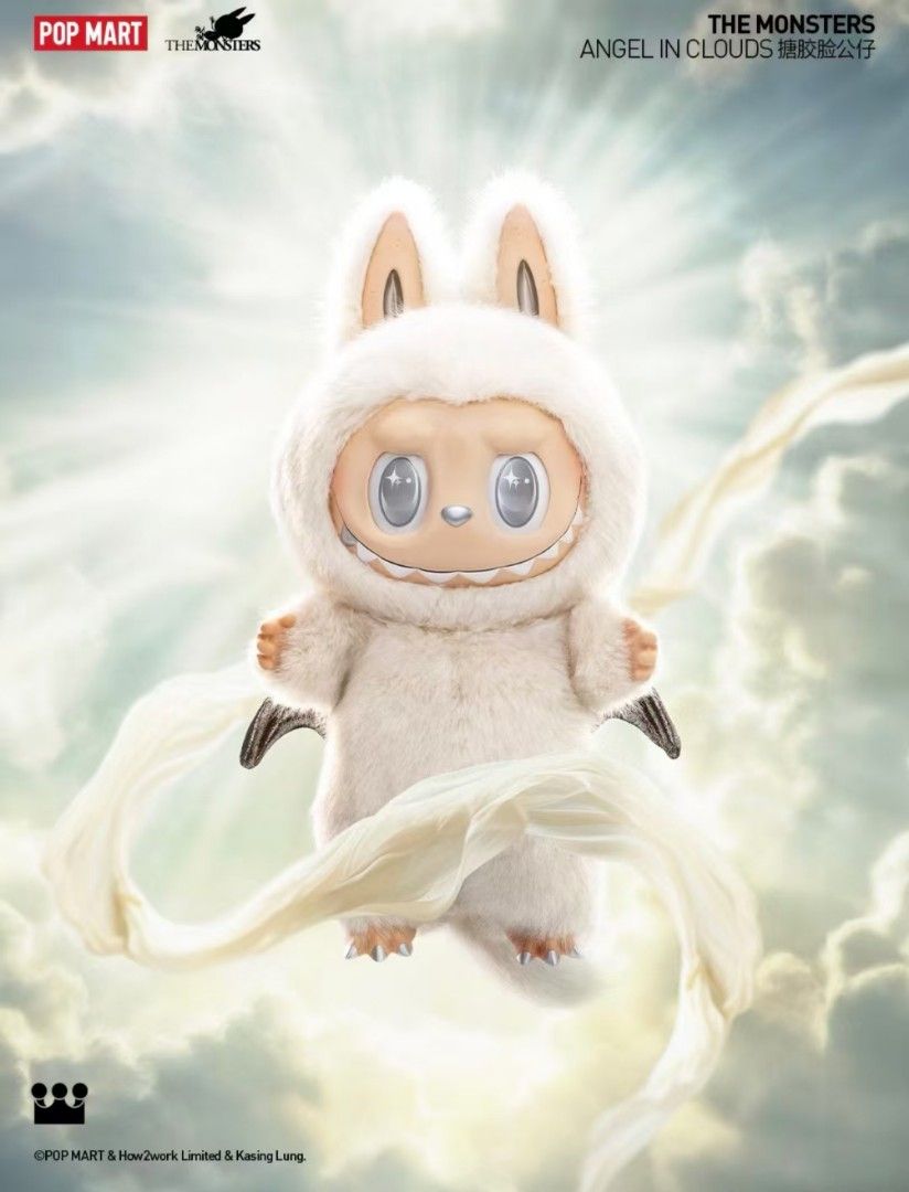 預訂 實體店 zimomo the monster angel in clouds zimomo 58 labubu 58cm size 泡泡 ...
