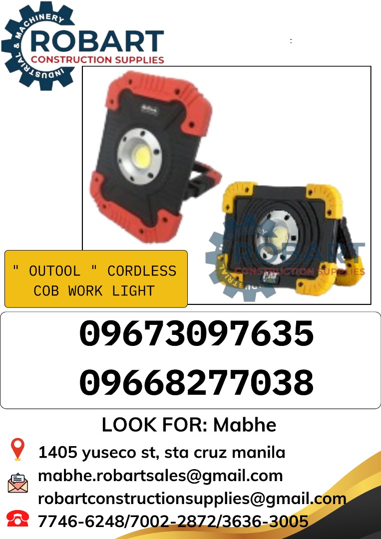 " OUTOOL " CORDLESS COB WORK LIGHT, Commercial & Industrial ...