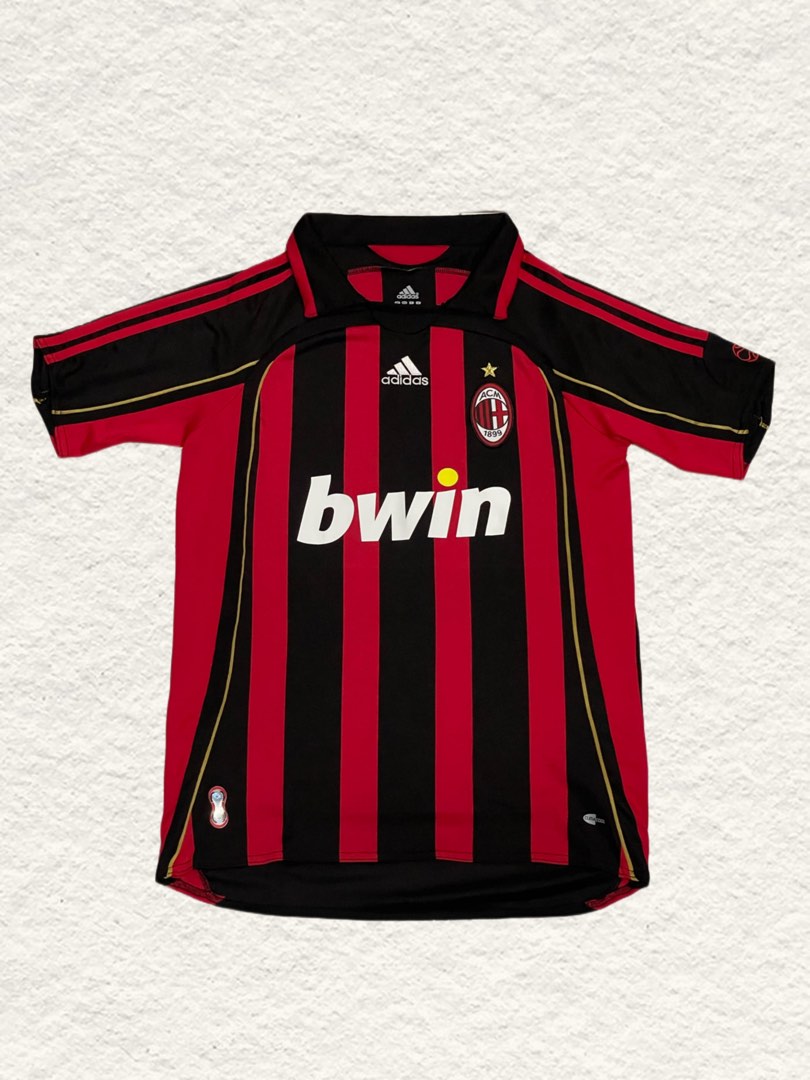 Adidas Soccer Jersey AC MILAN Bwin, Men's Fashion, Activewear on Carousell