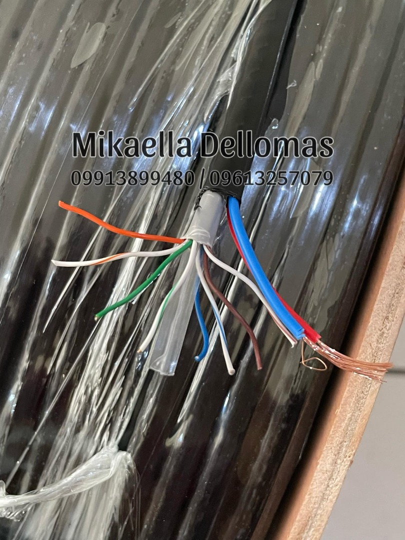 AD-LINK Outdoor UTP Cable Cat6e Siamese Cable 8+2 (0.55mm 24AWG) Combine Cable CCA (8 UTP Wires ...