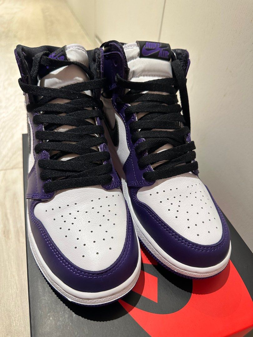 Air Jordan 1 AJ1 Nike retro high OG GS court purple 6Y 24 cm, 女裝, 鞋, 波鞋 ...