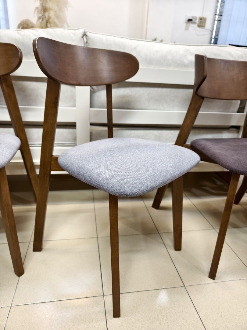 (All 6 units) Solid Rubberwood Dining Chairs, Study Chair, Kerusi Kayu ...