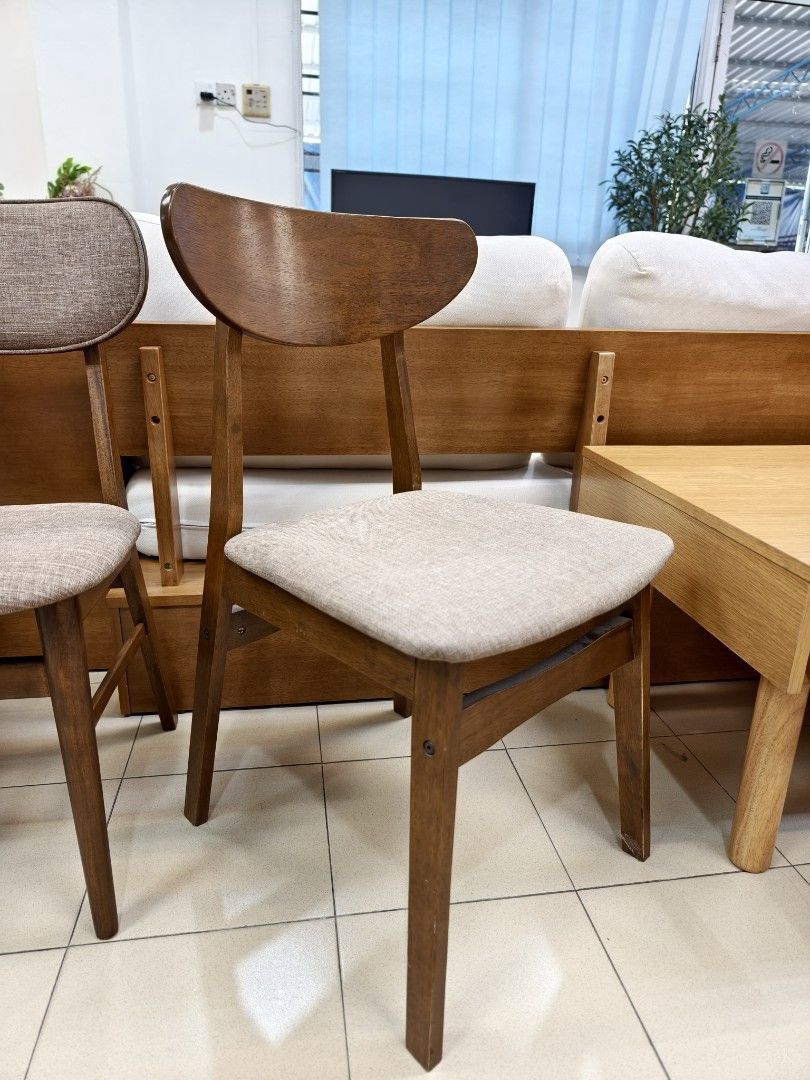 (All 6 units) Solid Rubberwood Dining Chairs, Study Chair, Kerusi Kayu ...