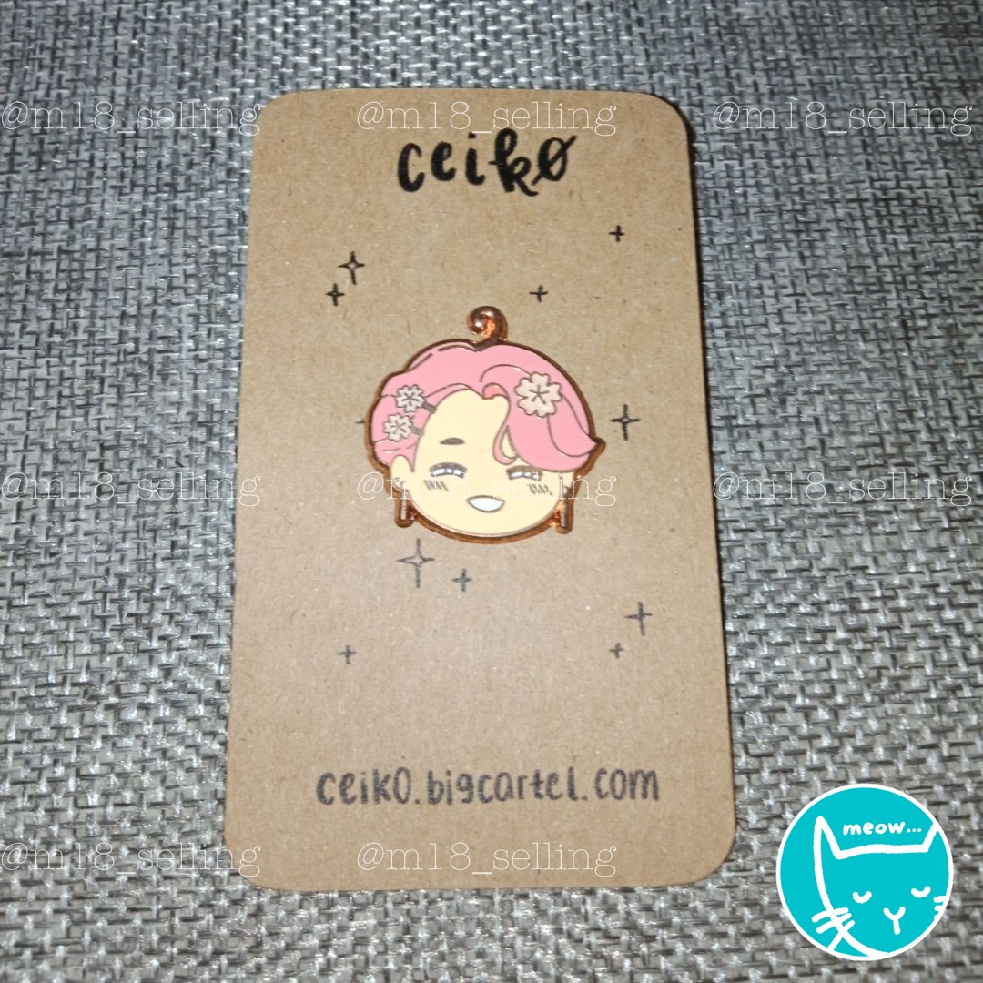 [m18 BTS MERCH] Pink-haired Jimin Pin, Hobbies & Toys, Memorabilia ...