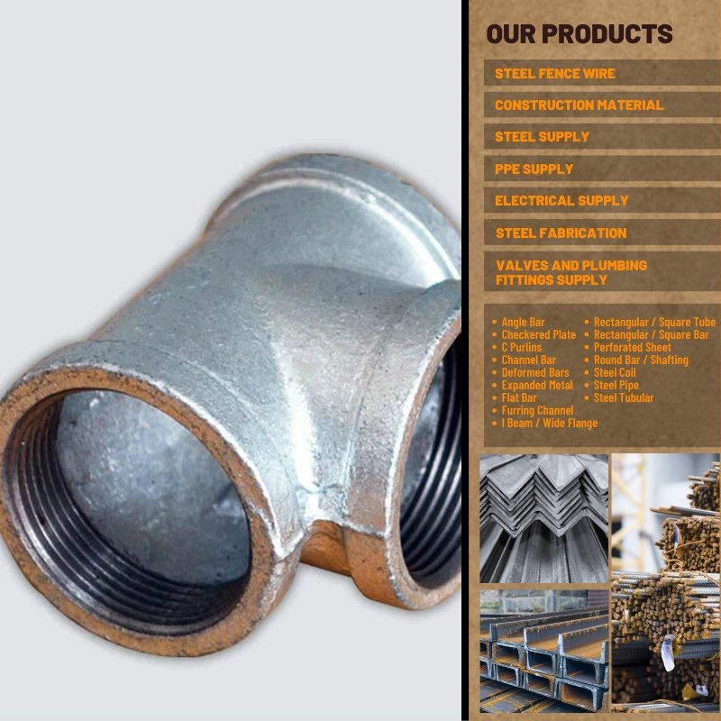 Cast Iron Tee with Bolt & Nut / Tee / Fittings / Bushing, Commercial ...