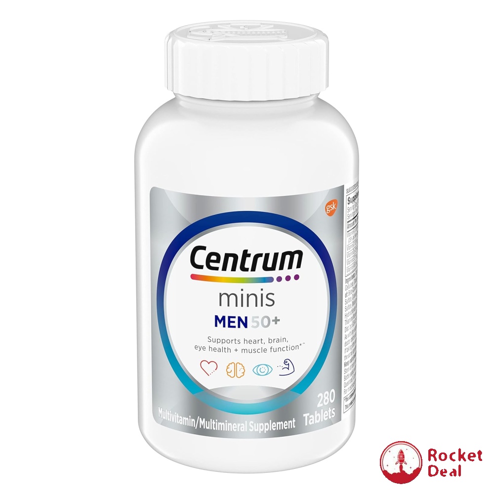Centrum Minis Men 50+ (280 Count) Multivitamin/Multimineral Supplement ...