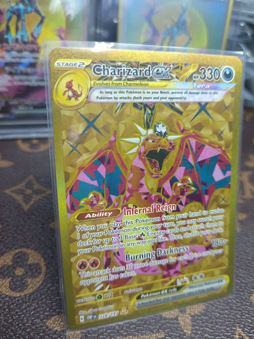 Charizard ex - 228/197 Gold Secret Rare Obsidian Flames - Pokemon TCG ...