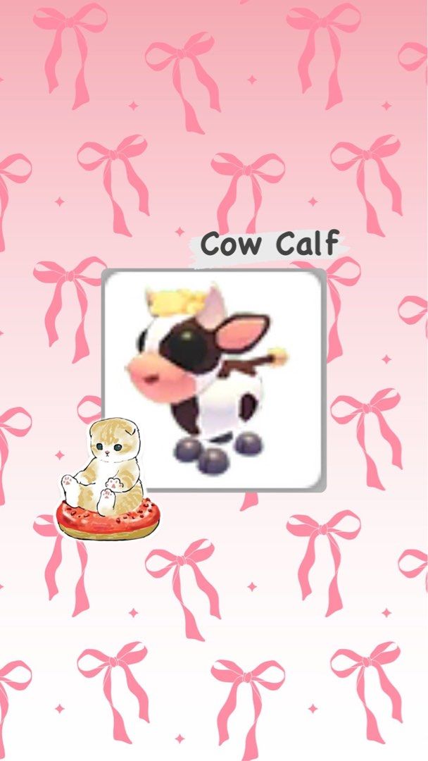 Cow Calf Adopt Me, Video Gaming, Video Games, Others on Carousell