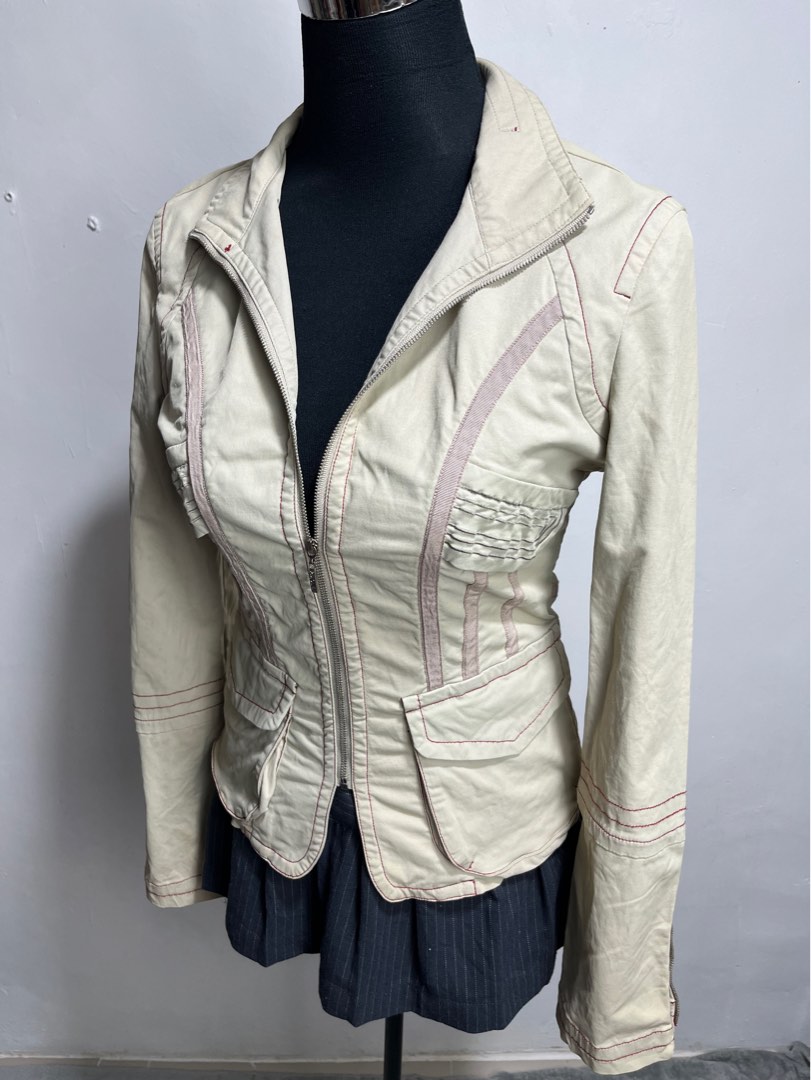 Diesel alt softgrunge military moto jacket, Women's Fashion, Coats ...