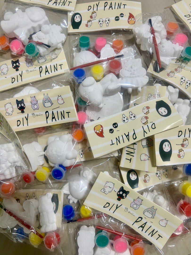 Doll Plaster Characters: Acrylic Painting Set Random Assorted Designs ...