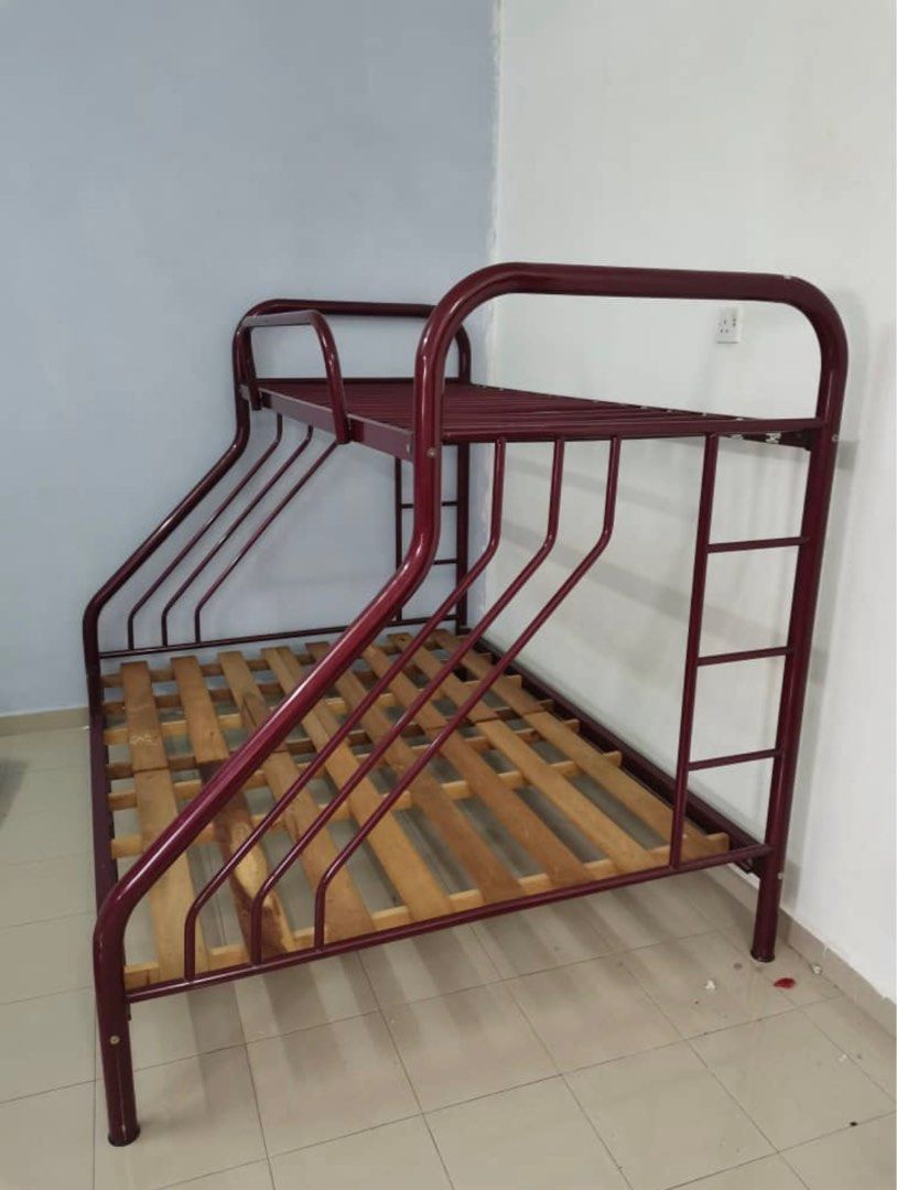Double Decker Metal Bed Frame, Furniture & Home Living, Furniture, Bed ...